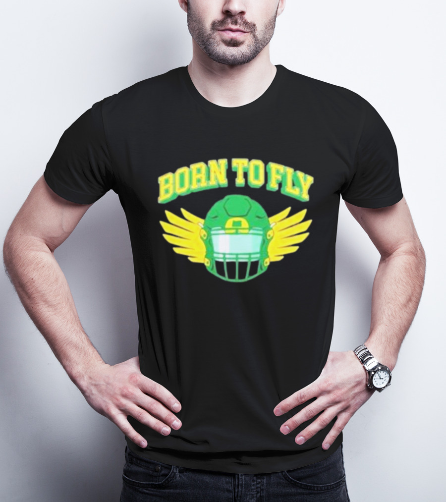 Born To Fly Football Helmet With Wings T-Shirt