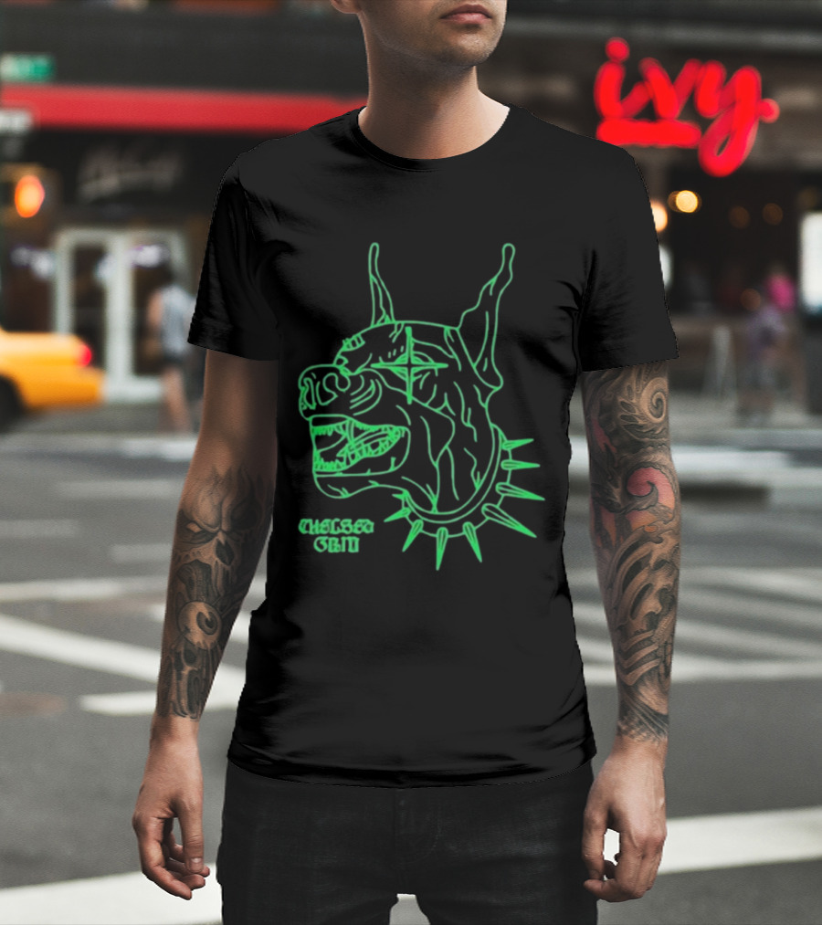 Chelsea Grin Neon Doberman Spiked Collar T-Shirt