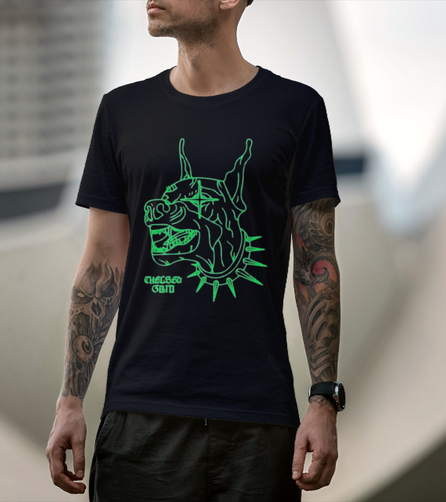 Chelsea Grin Neon Doberman Spiked Collar T-Shirt