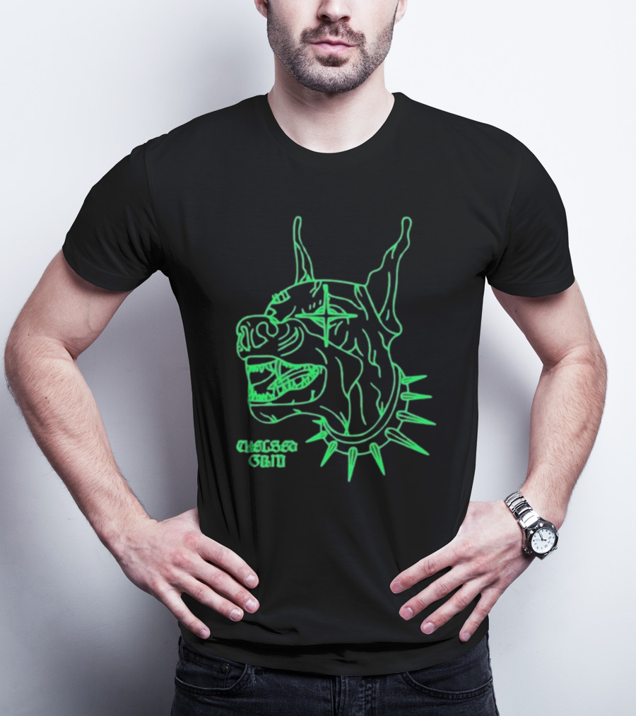 Chelsea Grin Neon Doberman Spiked Collar T-Shirt