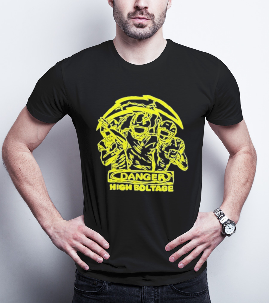 Los Angeles Chargers Danger High Voltage Football Team Players T-Shirt