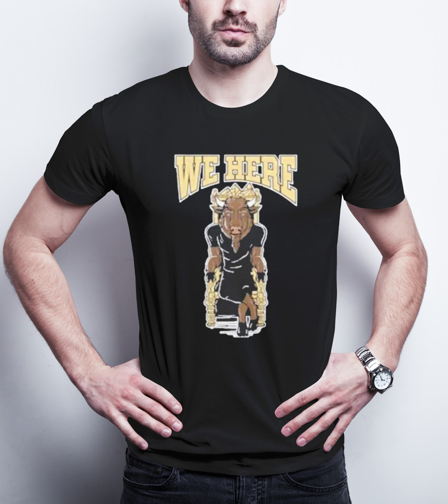 WE HERE Buffalo Bull King On Throne T-Shirt