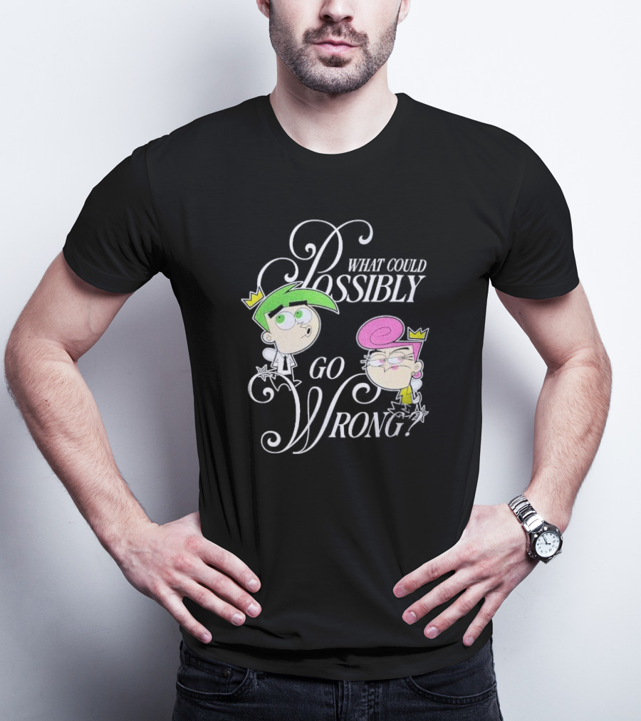 What Could Possibly Go Wrong Fairy OddParents Cosmo And Wanda T-Shirt