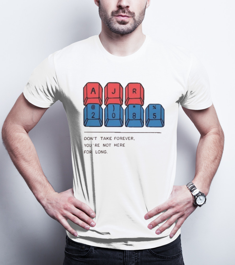 AJR Brothers 2085 Livestream Don't Take Forever Keyboard Keys T-Shirt