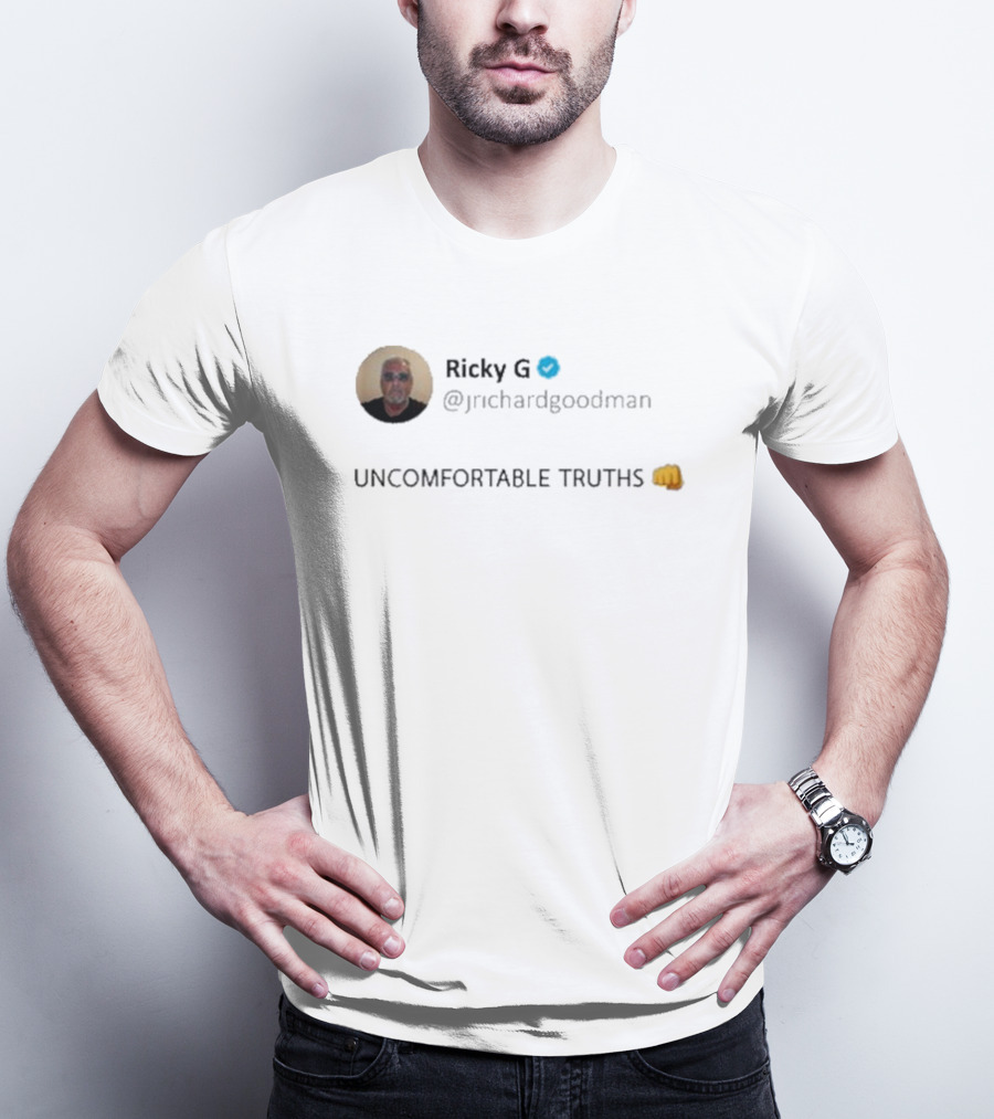 Ricky G Uncomfortable Truths @jrichardgoodman Fist Emoji T-Shirt
