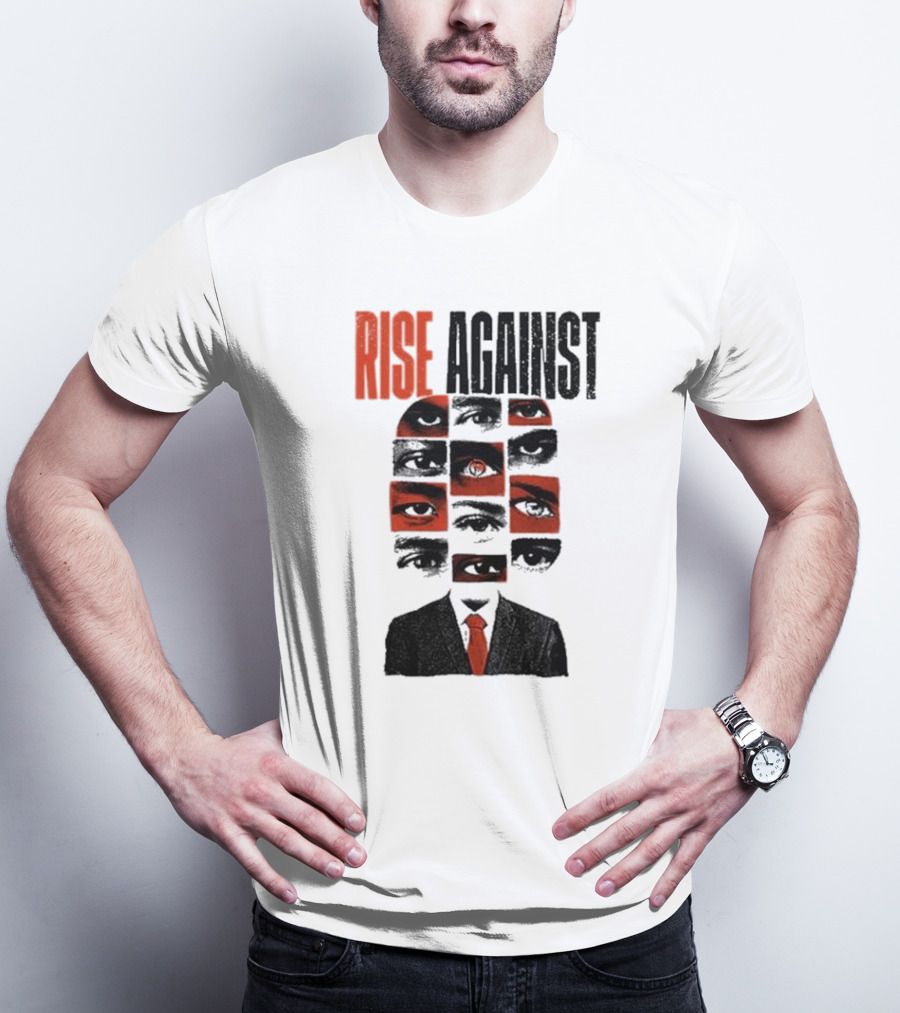 RISE AGAINST Eyes And Suit Big Brother Surveillance T-Shirt
