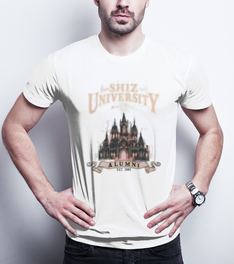 Shiz University Alumni Est 1995 Gothic Castle Emblem T-Shirt