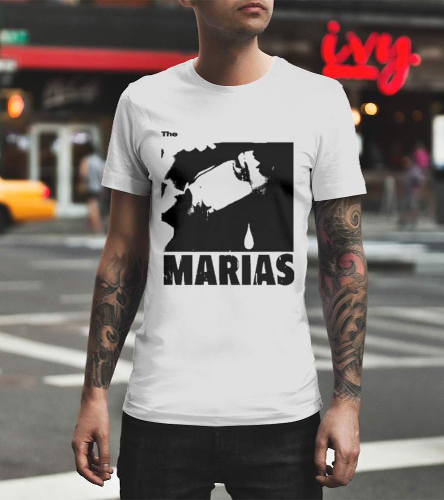 The Marias María Monochrome Teardrop Image T-Shirt