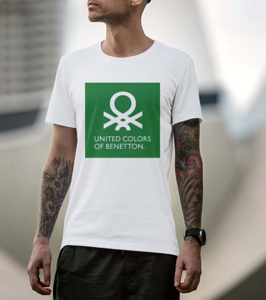 United Colors Of Benetton Green Emblem Fashion Brand T-Shirt