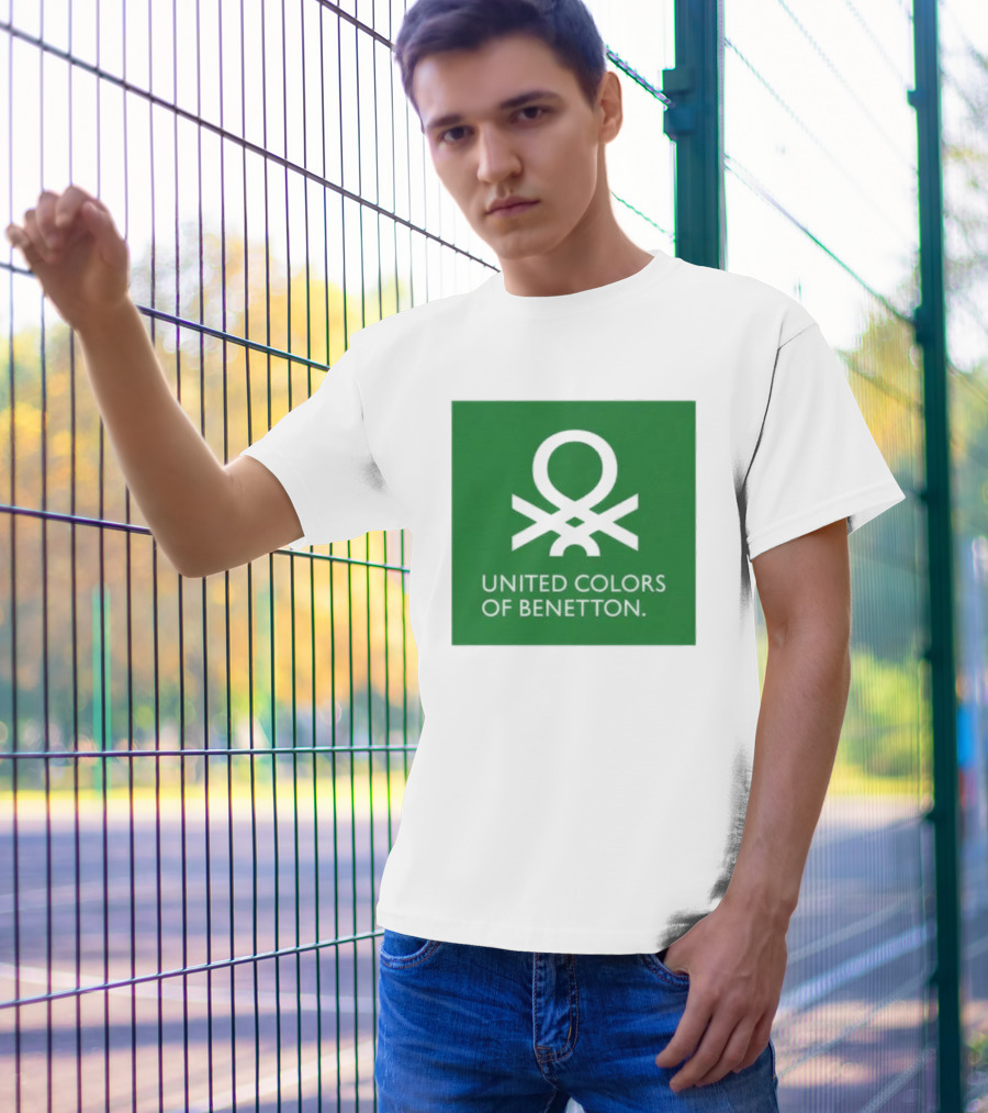 United Colors Of Benetton Green Emblem Fashion Brand T-Shirt