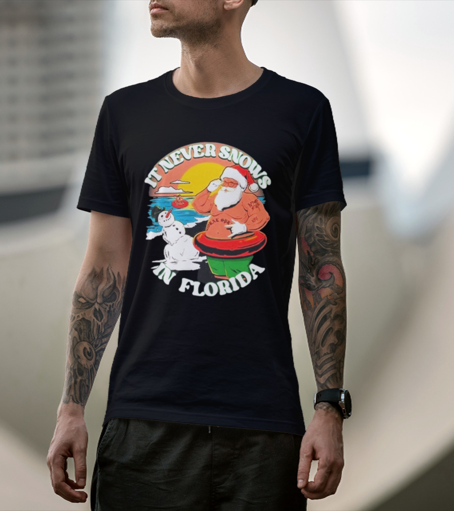 New Found Glory Santa Sunbathing It Never Snows In Florida T-Shirt