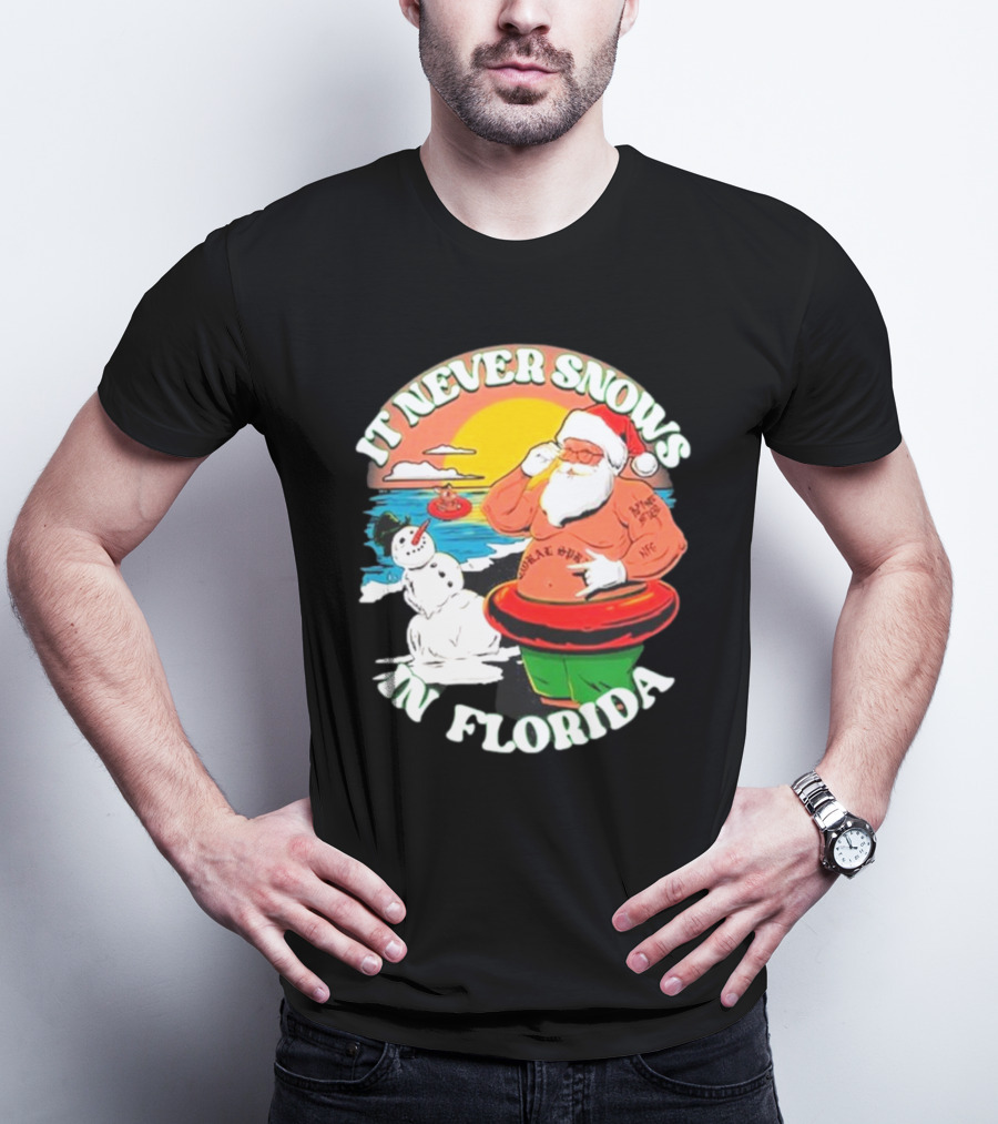 New Found Glory Santa Sunbathing It Never Snows In Florida T-Shirt