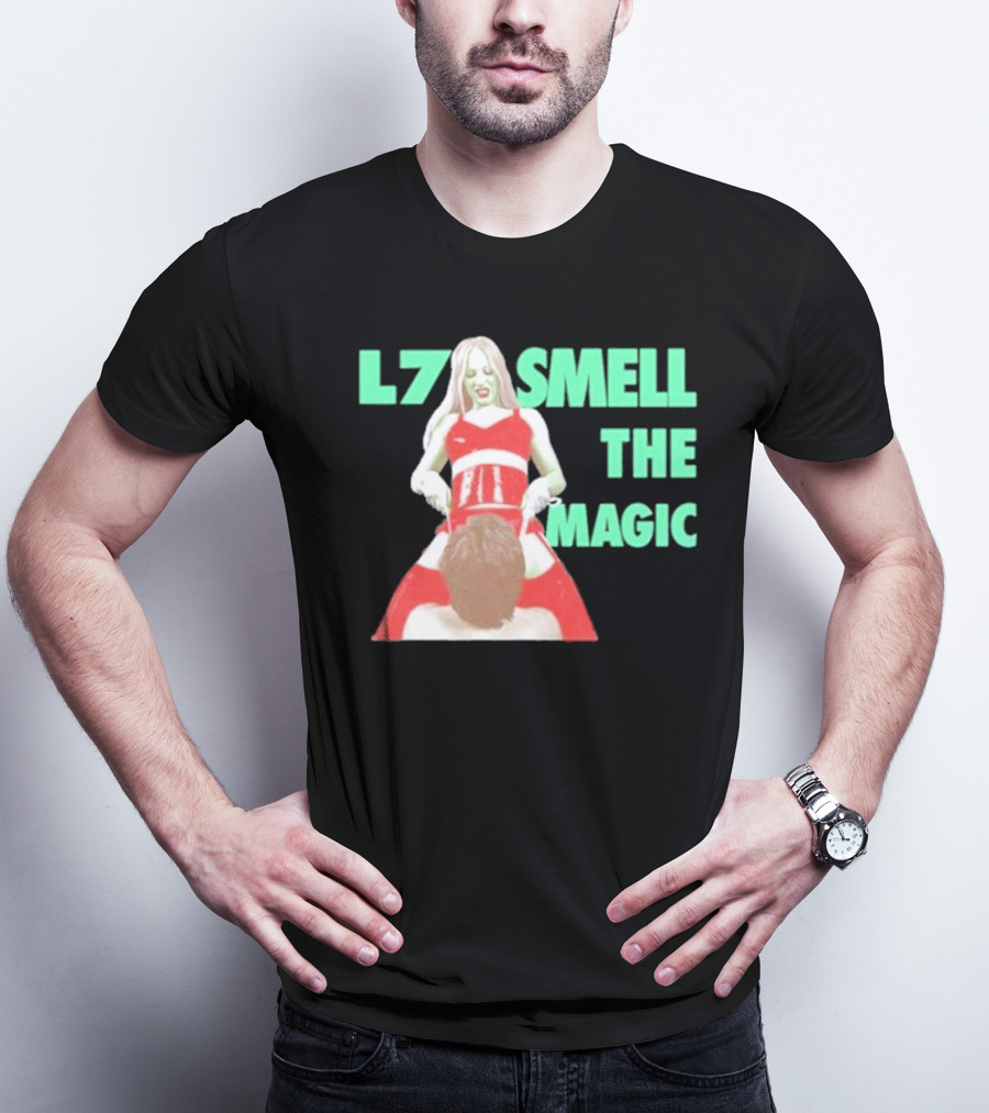 L7 Smell The Magic Band Bold Retro T-Shirt