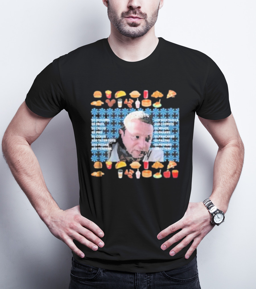 Tim Robinson 55 Burgers 55 Fries 55 Tacos 55 Pies 100 Tenders Ugly Christmas T-Shirt