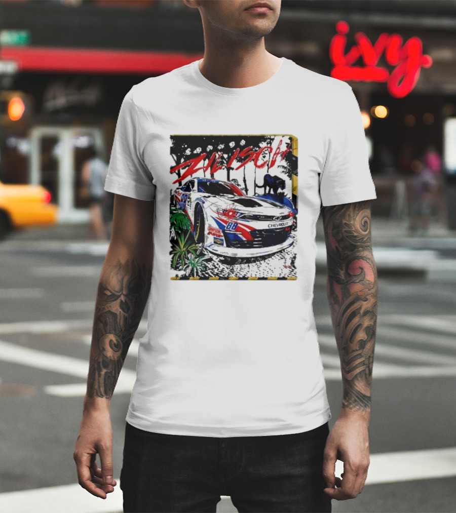 Zilisch 88 Chevrolet Racing Car Jungle Scene T-Shirt