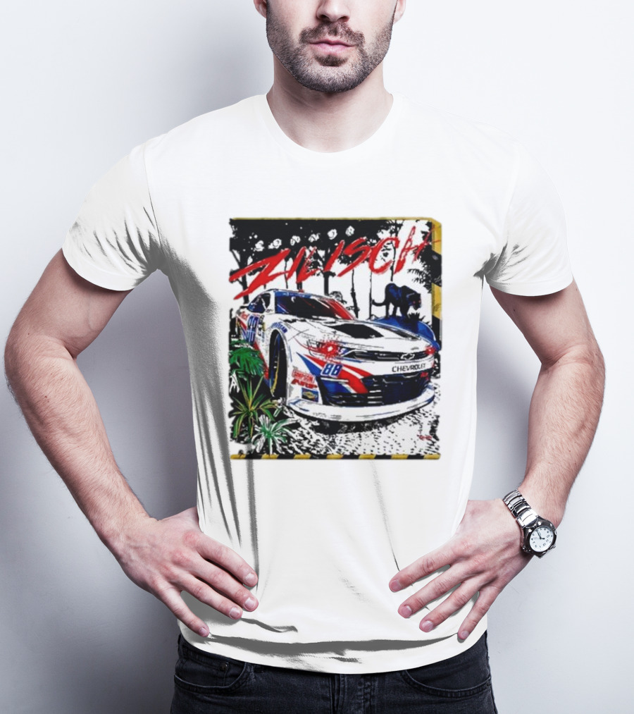 Zilisch 88 Chevrolet Racing Car Jungle Scene T-Shirt