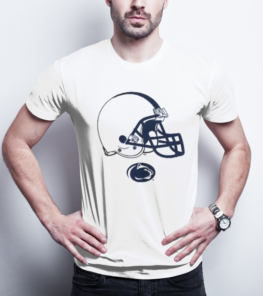 Penn State Nittany Lions Football White Helmet T-Shirt