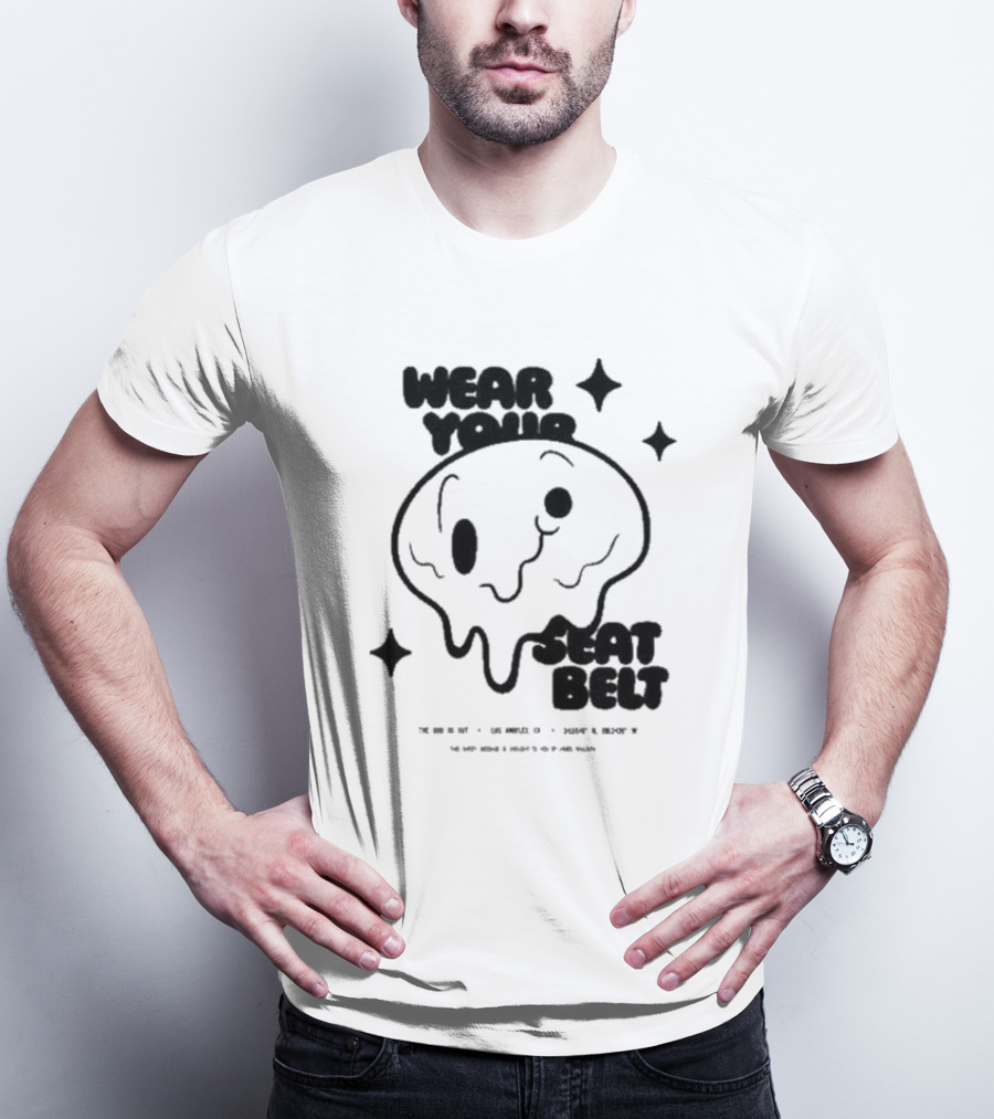The Odd 1S Out Wear Your Seatbelt Melting Face Safety Reminder T-Shirt