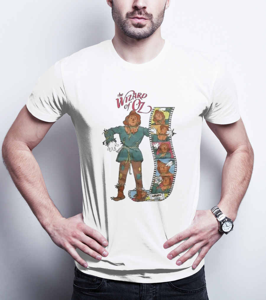 The Wizard Of Oz Movie Scarecrow Filmstrip If I Only Had A Brain T-Shirt