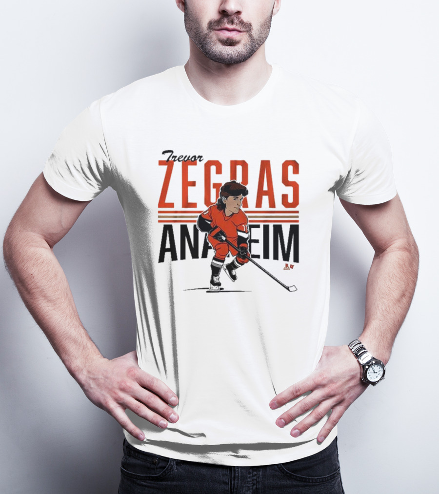 Trevor Zegras Anaheim Hockey Caricature T-Shirt
