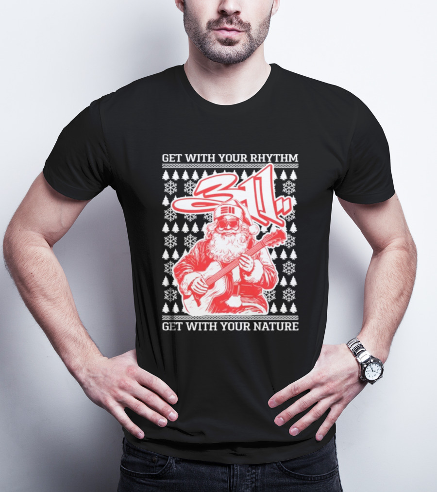 311 Santa Get With Your Rhythm Nature Holiday T-Shirt