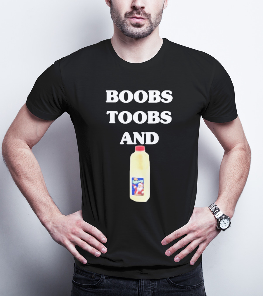 Boobs Toobs And Santa Eggnog Christmas T-Shirt