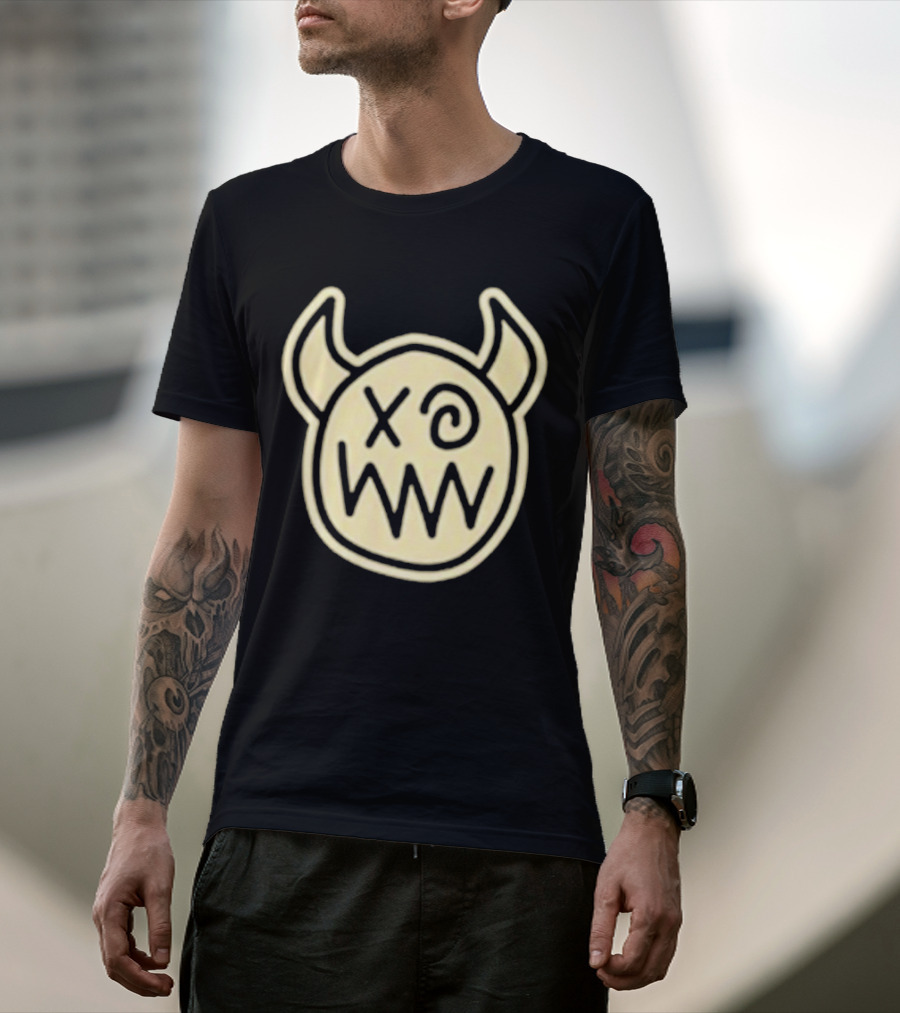 Joey Valence And Brae Double XP Demon Icon With Horns And Crossed Eyes T-Shirt