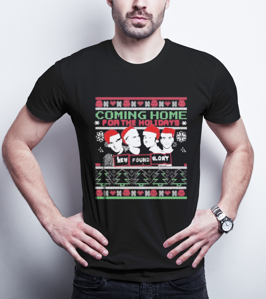 New Found Glory Coming Home For The Holidays Ugly Sweater Band T-Shirt