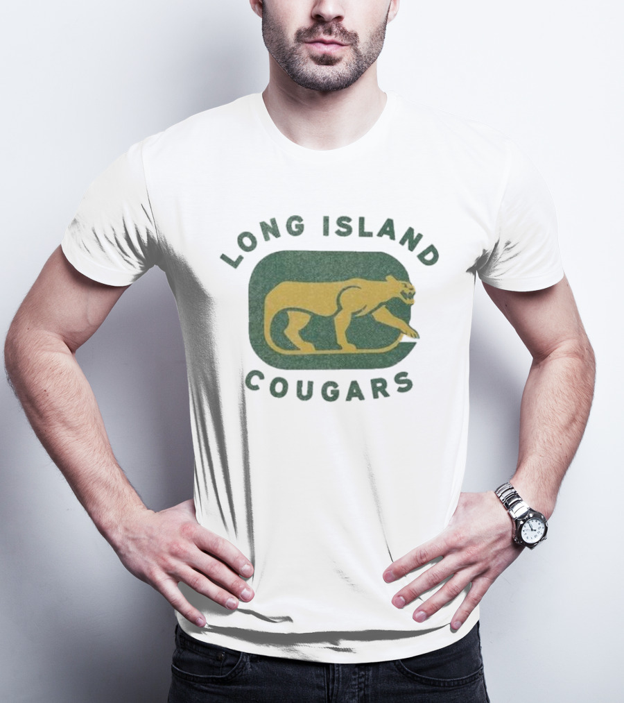Long Island Cougars New York Hockey Team Iconic T-Shirt
