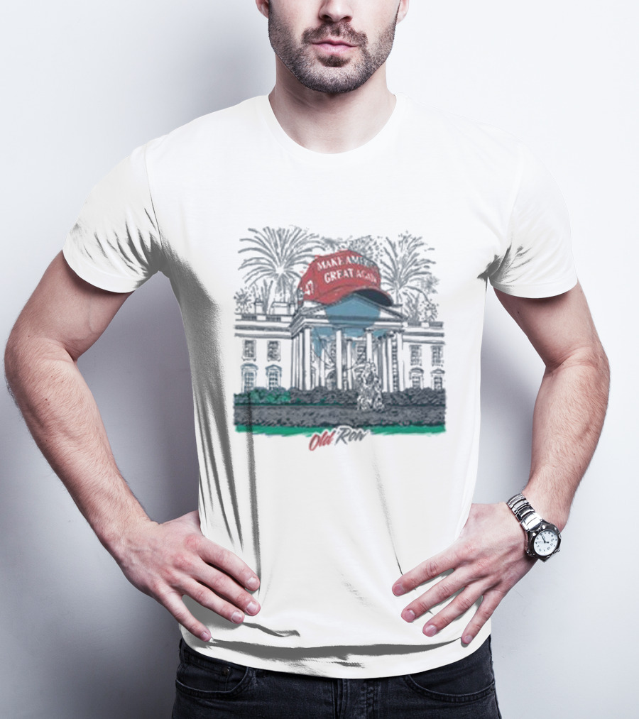 Make America Great Again Hat White House Old Row T-Shirt