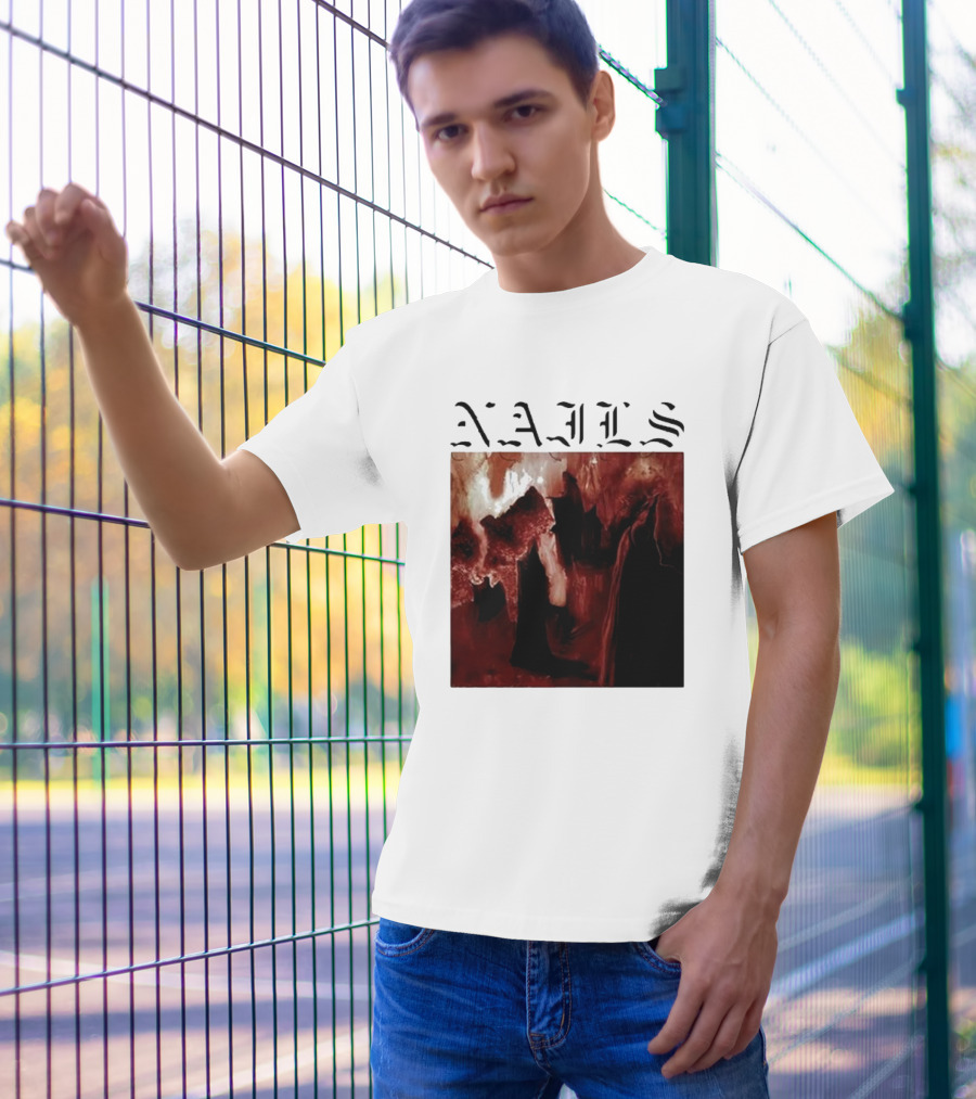 NAILS Abandon All Life Dark Abstract T-Shirt