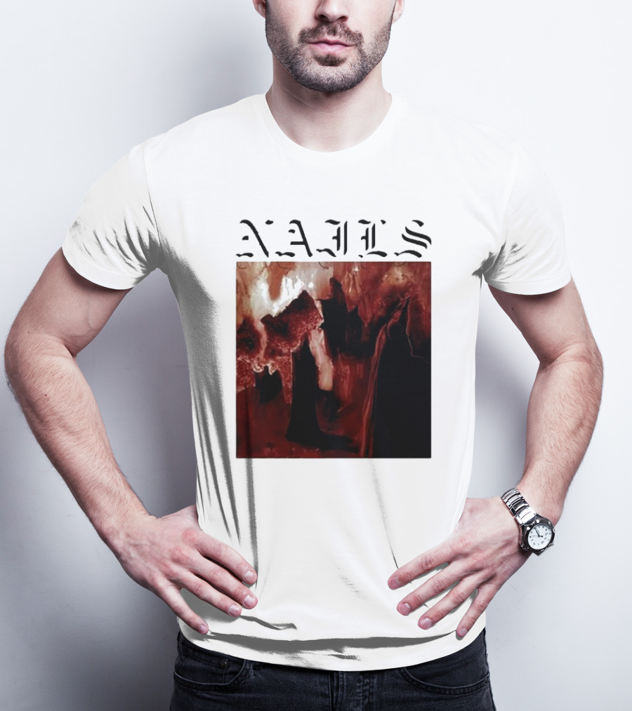 NAILS Abandon All Life Dark Abstract T-Shirt