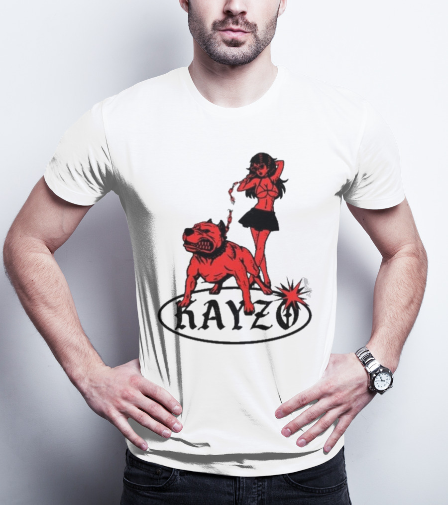 Kayzo Unleashed Red Dog And Woman T-Shirt