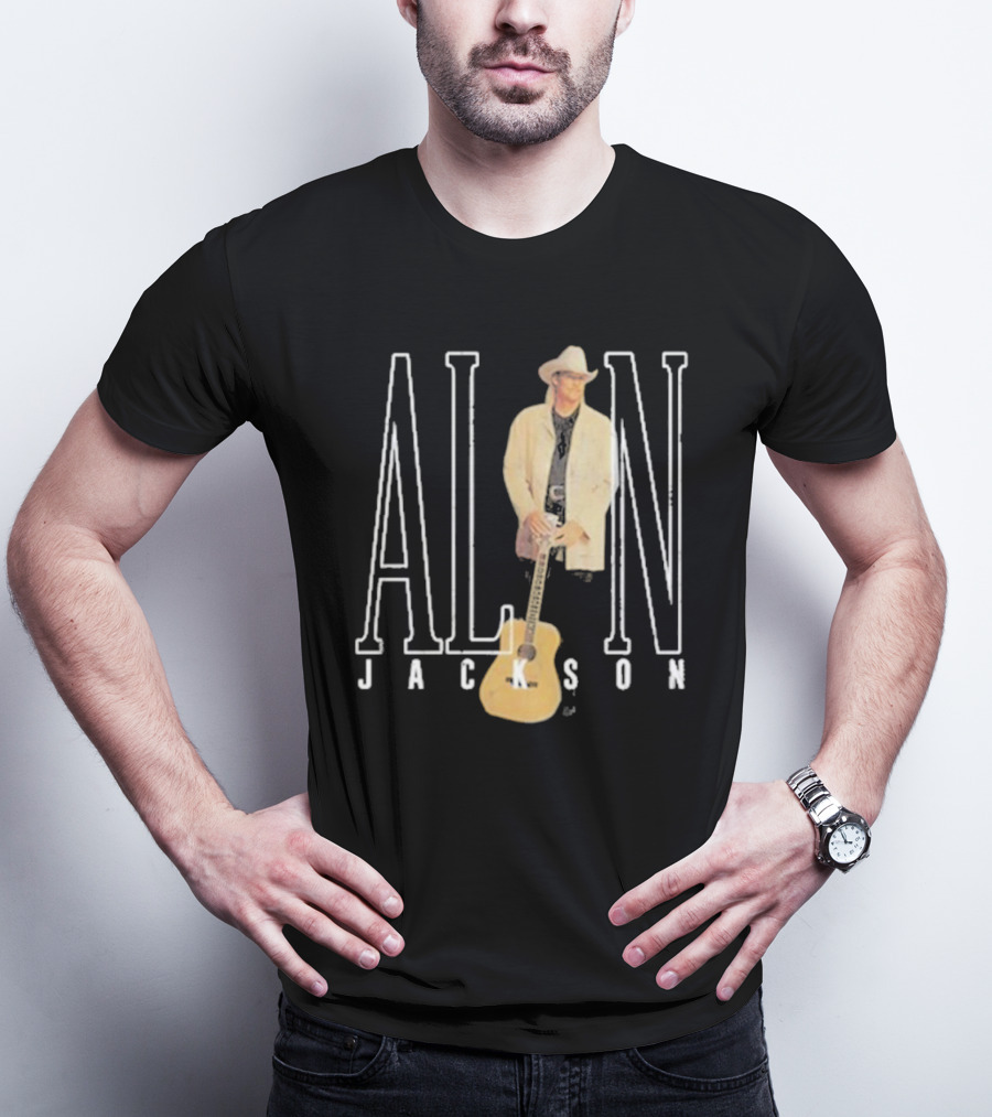 Alan Jackson Country Music Icon Standing With Guitar T-Shirt