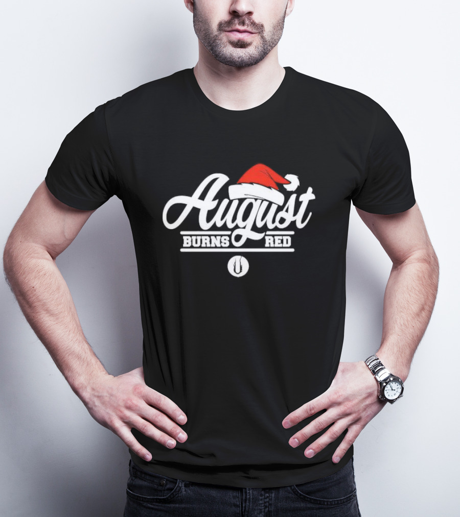 August Burns Red Christmas Santa Hat Branding T-Shirt