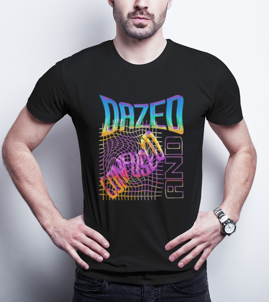 Dazed And Confused Vibrant Psychedelic Pattern Midnight Law T-Shirt