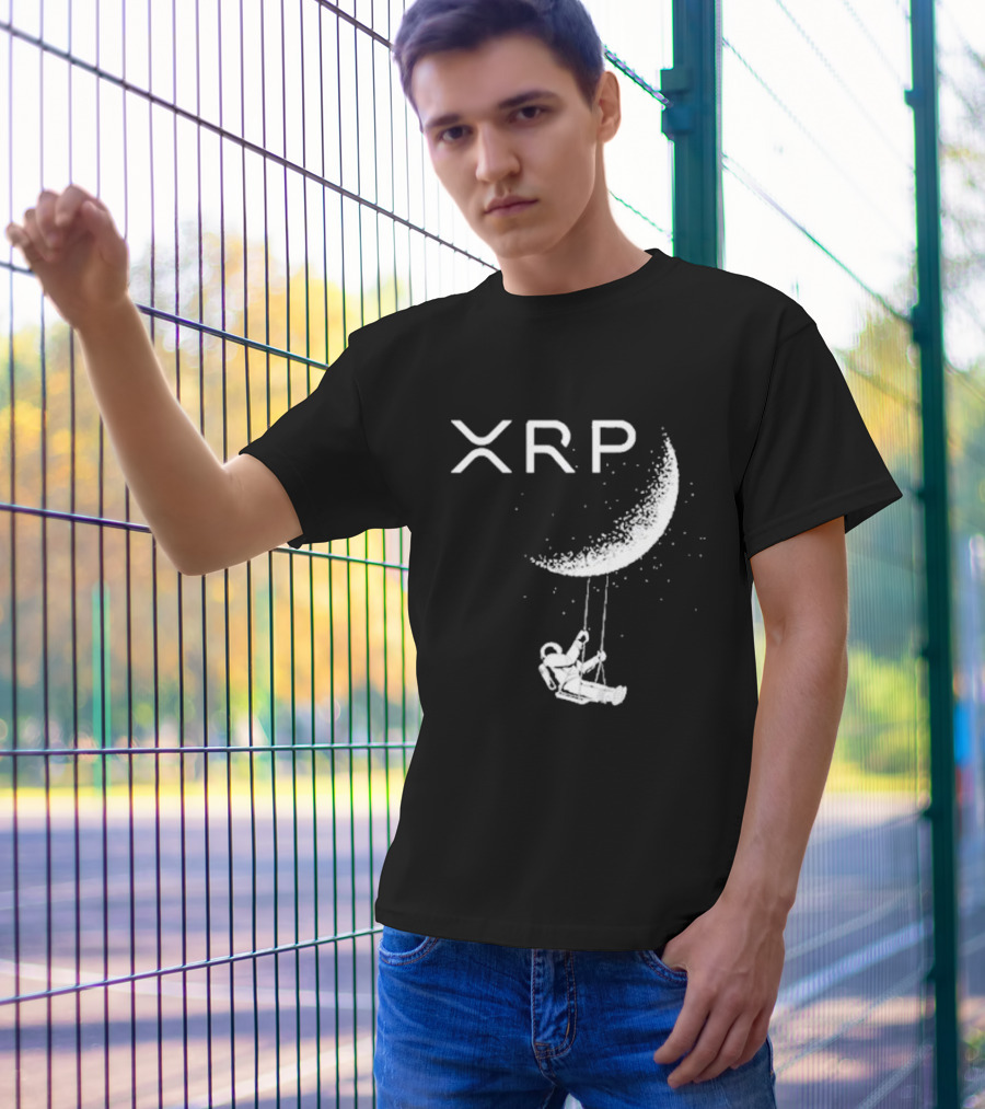 XRP Astronaut Swinging On The Moon T-Shirt