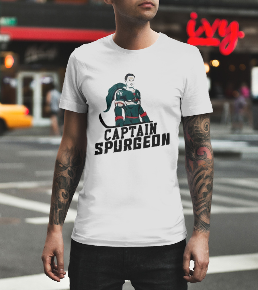 Matt Boldy Featuring Captain Spurgeon Hockey Hero 46 T-Shirt