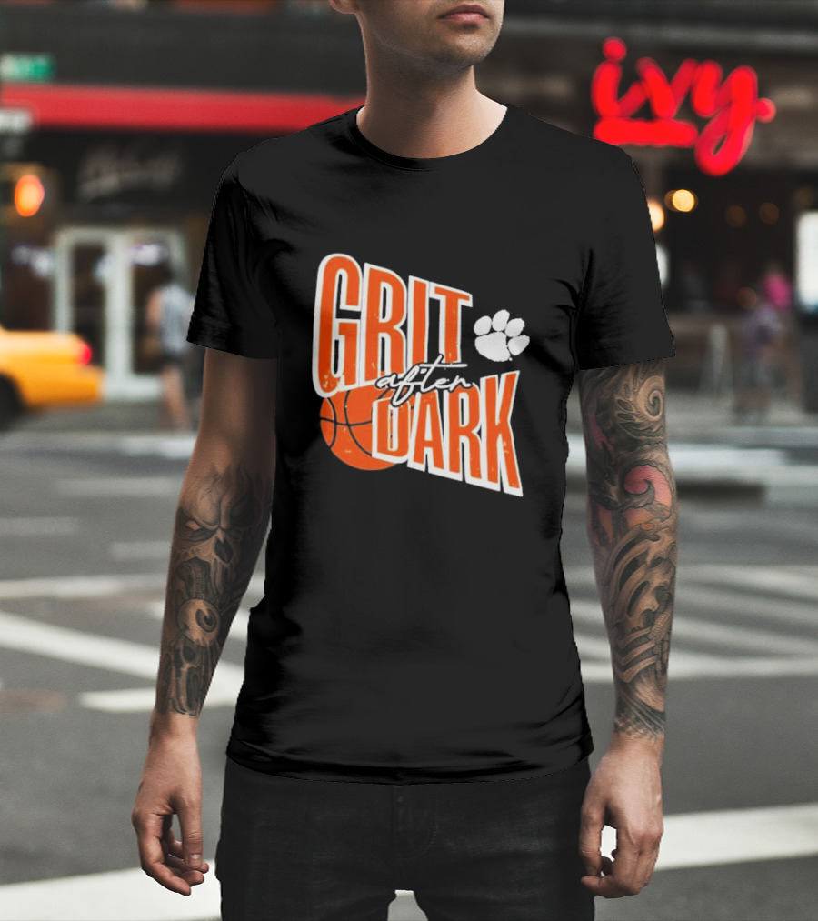 Grit After Dark Basketball Paw Prints T-Shirt