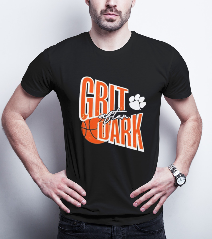 Grit After Dark Basketball Paw Prints T-Shirt