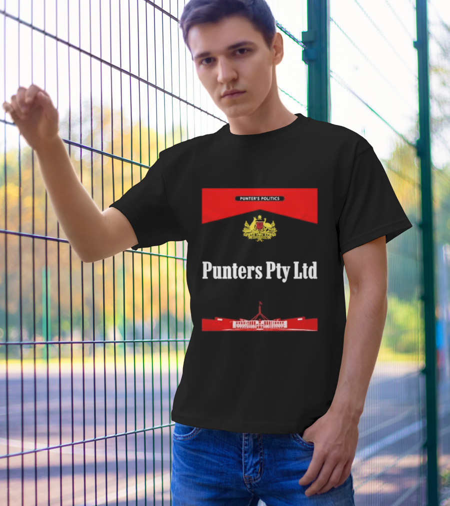 Punter’s Politics Punters Pty Ltd Government Parliament Building Emblem T-Shirt