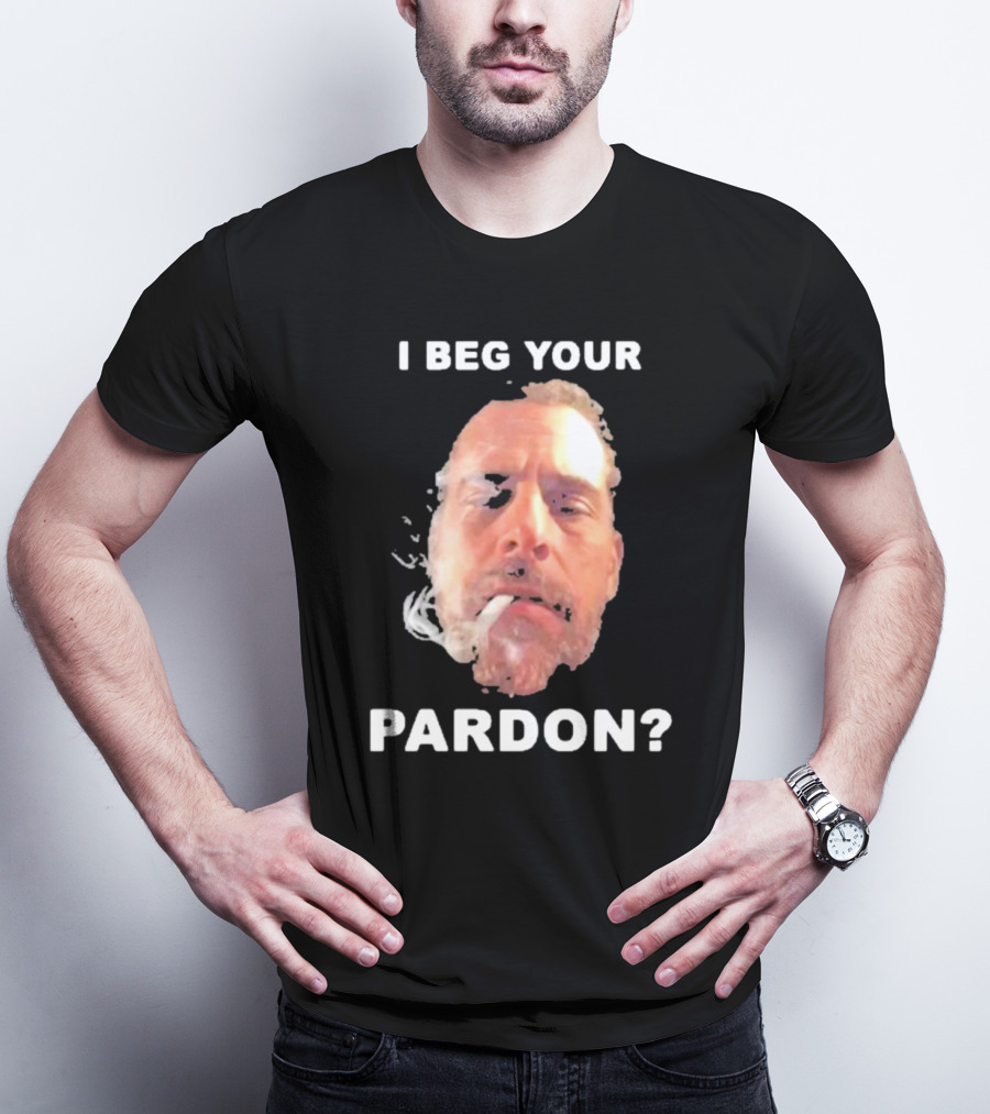 I Beg Your Pardon? Smoking Face Image T-Shirt