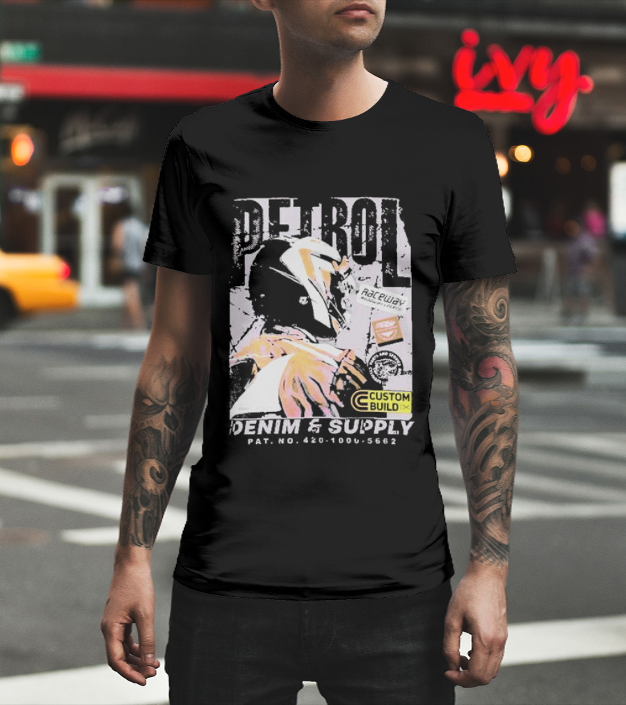 PETROL Raceway Custom Build Denim And Supply CVC Jersey Fabric 164951-U T-Shirt