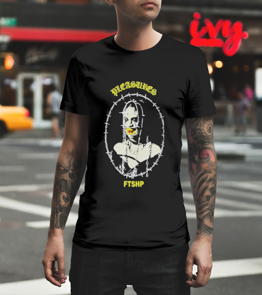 PLEASURES Barbed Wire Face FTSHP Collection T-Shirt