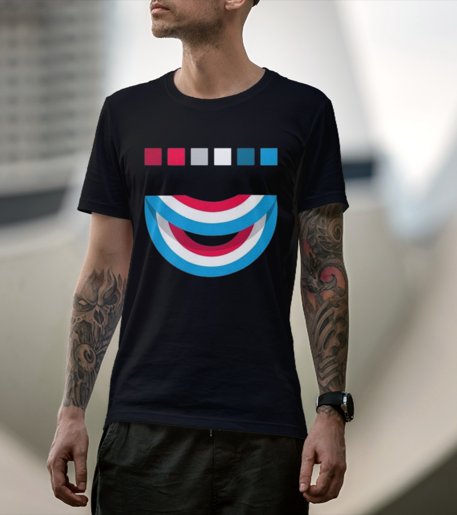 Tavar Zawacki LAZY CIRCLE Wynwood Walls Red White Blue Arches T-Shirt