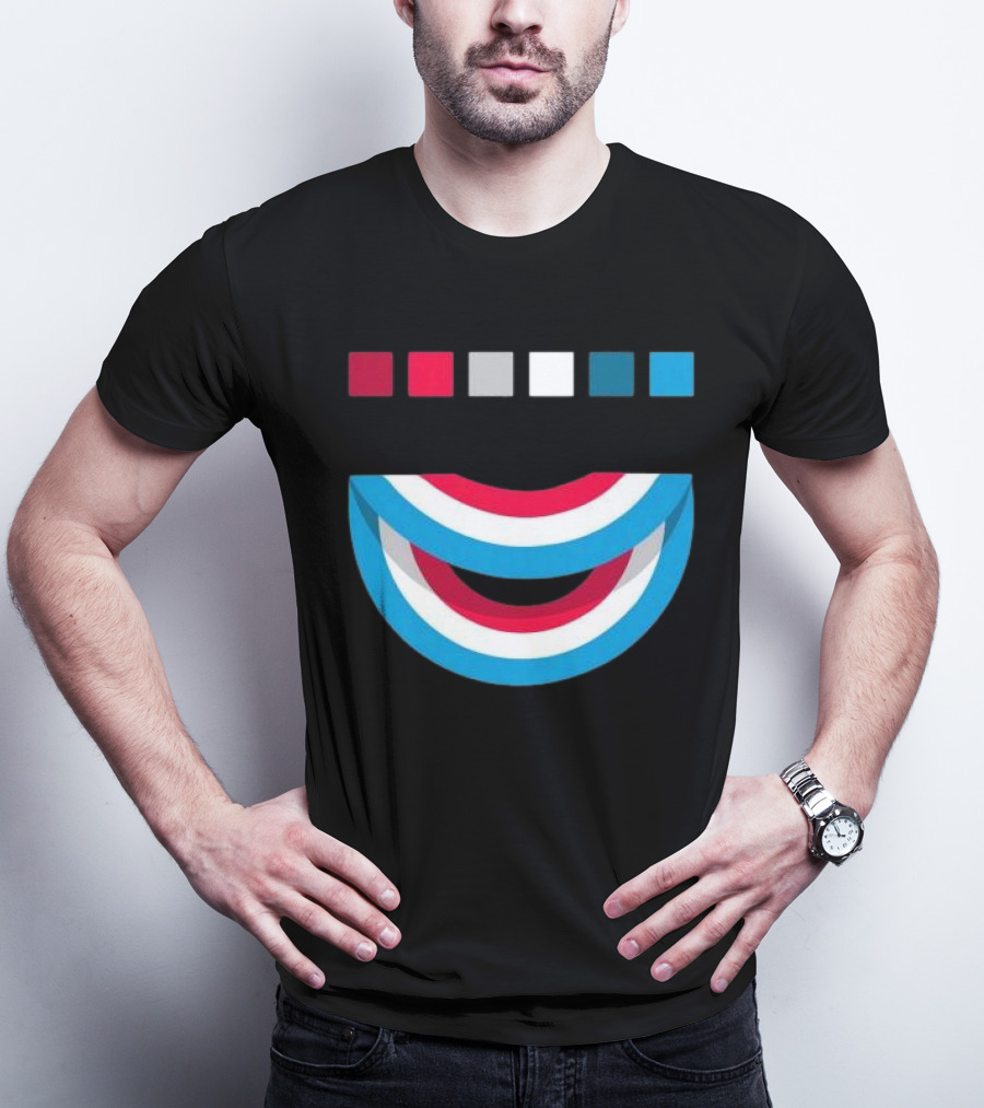 Tavar Zawacki LAZY CIRCLE Wynwood Walls Red White Blue Arches T-Shirt
