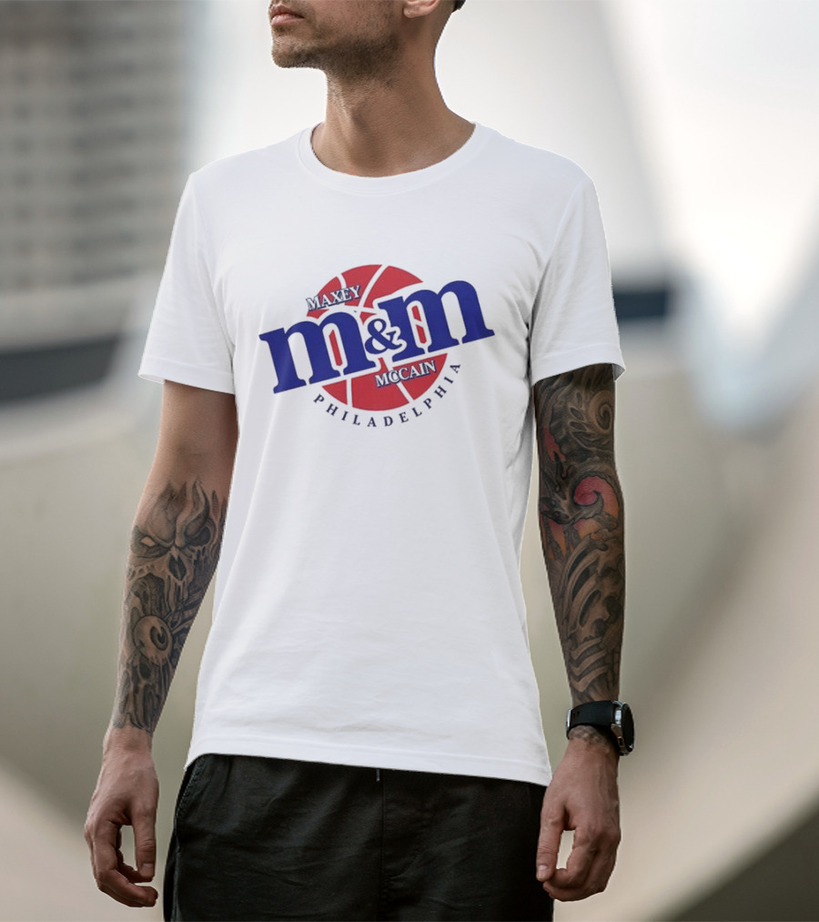 Maxey Mccain M&M Basketball Philadelphia T-Shirt
