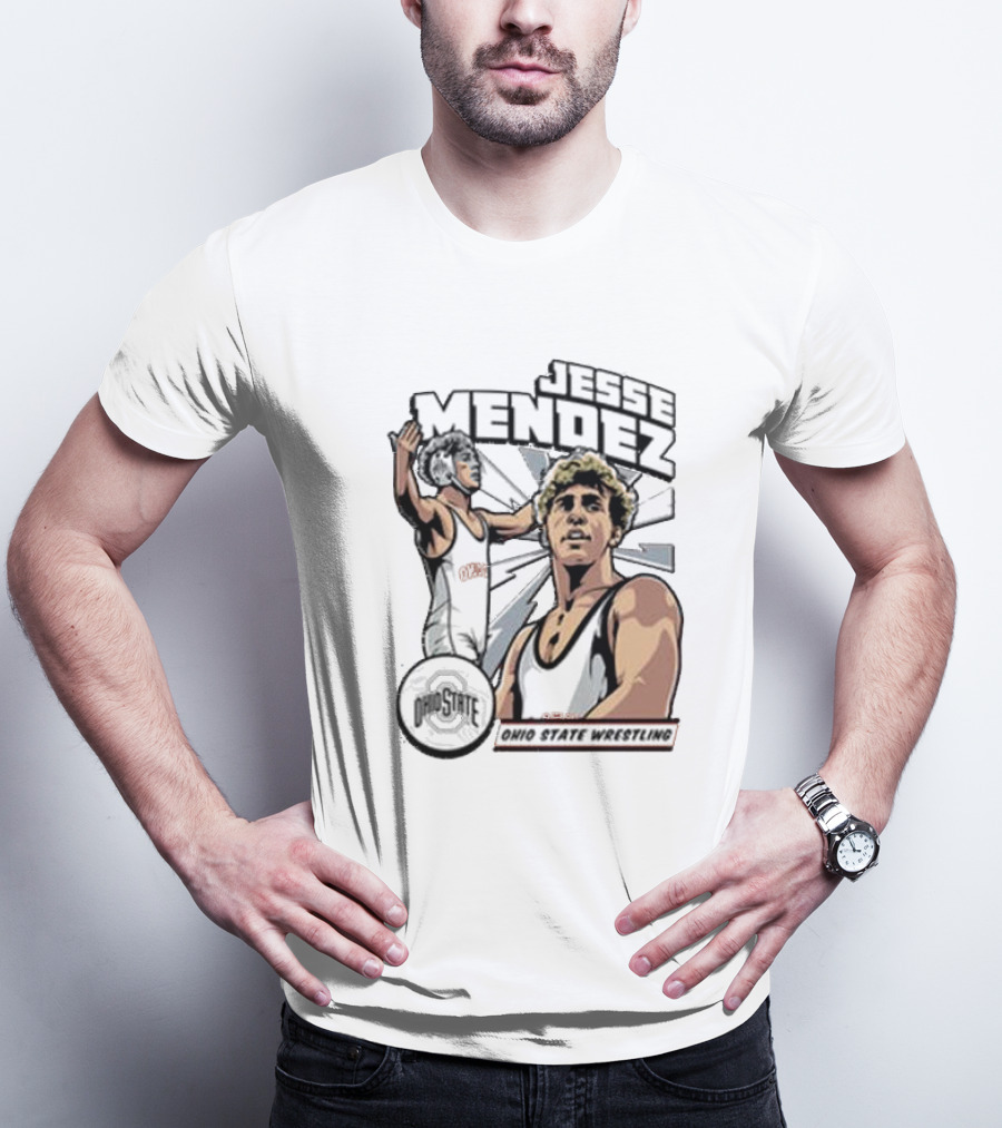 Jesse Mendez Ohio State Wrestling Buckeyes Icon NIL T-Shirt