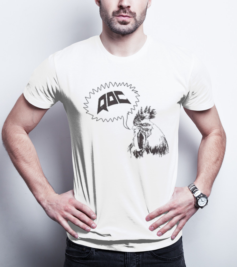 QOC Rooster Quarters Of Change Speech Bubble T-Shirt