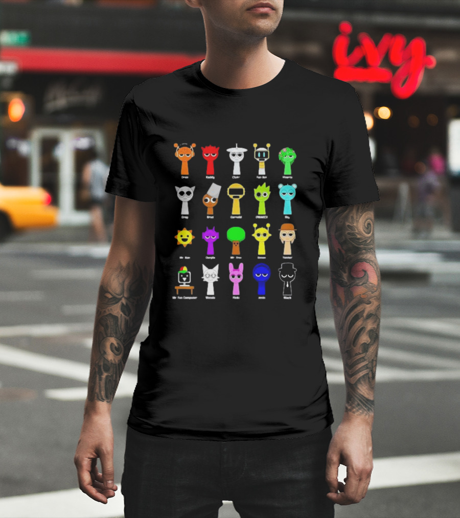 Drew Raddity Chister Furm Furm Mangelo Drag Brad Garrold CHANCE Mr. Sun Chingtra Drew Somner Yoomker Mr. Fun Computer Vexvita Rinks Jumia Black T-Shirt